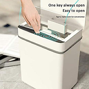 WPYYI 12L Smart Trash Can Induction Type Household Children's Living Room with Lid High-end Simple Retro Toilet Electric Waste