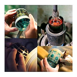 JEMQ Edo Kiriko Color Hand Cut Crystal Glass Tumbler Whisky Gass 9 Oz Glassware with Luxury Gift Box, Suitable for Cocktail Whisky Drink Red Wine Vodka (Blue)