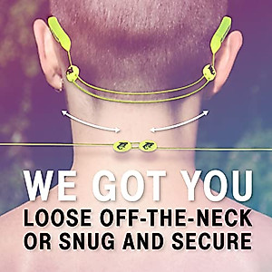 Pilotfish No Tail Adjustable Eyewear Retainer Cable Strap: Sunglasses, Eyeglasses, Glasses (14 Inch, HI-Vis Green)