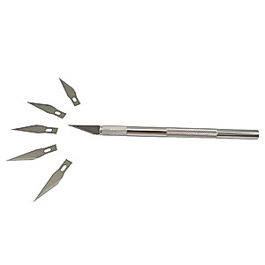 Mlife Precision Carving Craft Knife Stainless Steel Hobby Knives for DIY Art Work Cutting - 2 Handles and 60 Spare Blades with Storage Case