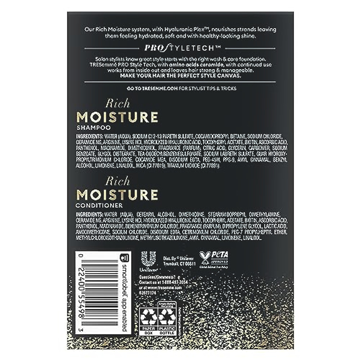 TRESemmé Rich Moisture Shampoo and Conditioner Rich Moisture 2 Count for Dry Hair Formulated With Vitamin E and Biotin 28 oz