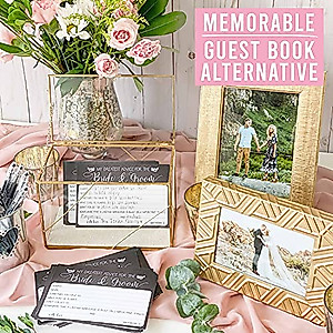 50 Floral Wedding Advice Cards - Wedding Guest Book Alternative, Bridal Shower Games For Guests , Wedding Card Boxes For Reception, Advice Cards For the Bride and Groom, Wedding Games For Guests