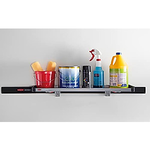Rubbermaid FastTrack Rail Large Shelf Organization System, Holds up to 50 Pounds, Ideal for Cleaning Products, Garden Supplies, Laundry Products