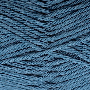 Estako Royal Cotton, 100% Mercerized Giza Cotton Yarn, Soft, Super Fino 1 for Crochet and Knitting 1.76 Oz (50g) / 137 Yrds (125m) (5079 - Denim Blue)
