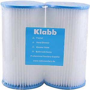 XUUOE Klabb F60 (Pack of 2) Easy Set Pool Replacement Type A or C Filter Cartridge 123