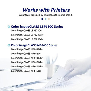 INK E-SALE Compatible Toner Cartridge Replacement for Canon 054 054H Toner High Yield Ink Set for Canon Color ImageClass LBP622Cdw MF642Cdw MF644Cdw LBP620 LBP620C Printer - Black Cyan Magenta Yellow