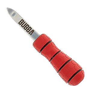 BUBBA Shucking Knife - Oyster Shucking Knife with 2.5" Stainless Steel Curved Tip Blade with Non-Slip Grip Handle