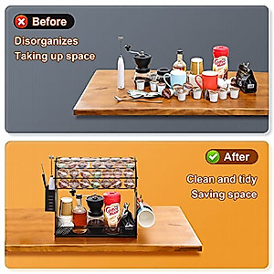 Metal K Cup Holders for Counter by Kinkota, K Cup Organizer, Large Capacity Coffee Pod Holder Coffee Station Organizer, Durable Coffee Bar Accessories