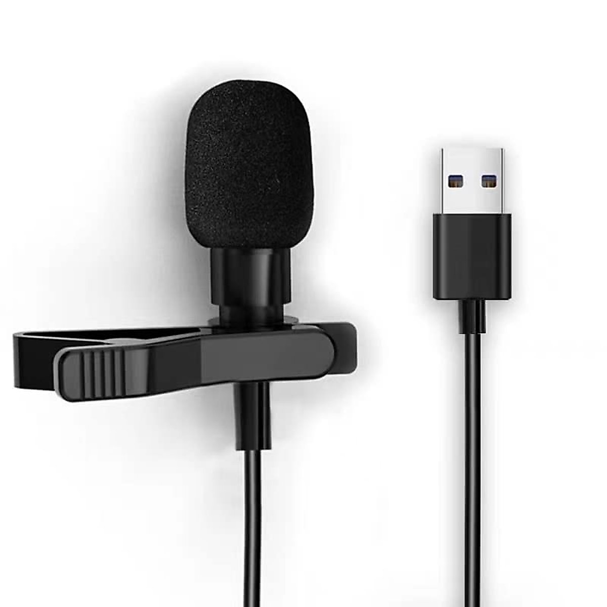PewAs for USB Professional Lavalier Microphone for PC, Computer, Mac, Laptop, YouTube, Skype, Recording, Podcasting, Gaming Lavalier Microphone 【9.8ft】