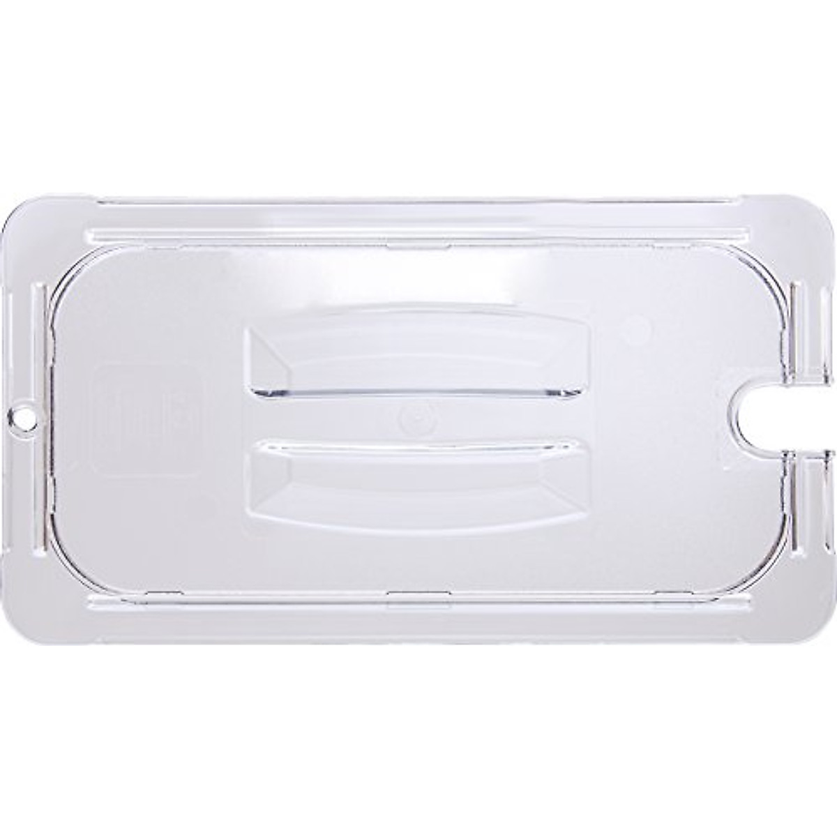 Carlisle FoodService Products 10271U07 StorPlus Third Size Polycarbonate Universal Handled Notched Food Pan Lid, Clear