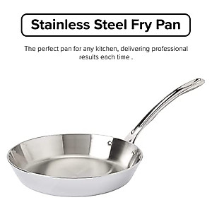 Viking Culinary Contemporary 3-Ply Stainless Steel Nonctick Fry Pan, 10 Inch, Ergonomic Stay-Cool Handle, Dishwasher, Oven Safe, Works on All Cooktops including Induction