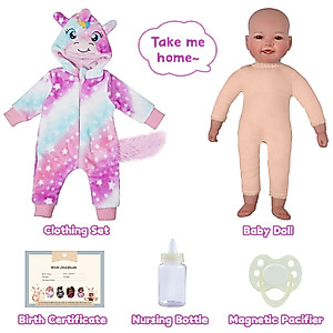 BABESIDE Baby Dolls, 17inch Large Realistic Cute Soft Body Baby Doll Real Life Baby Dolls with Accessories for 3+ Year Old Girls Gifts, Pretend Play, Collection