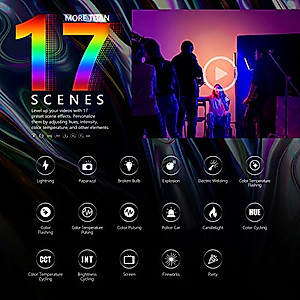 NEEWER RGB LED Video Light Stick, Touch Bar & APP Control, Magnetic Handheld Photography Light, Dimmable 3200K~5600K CRI98+ Full-Color LED Light with 6400mAh Built-in Battery, 17 Light Scenes - RGB1