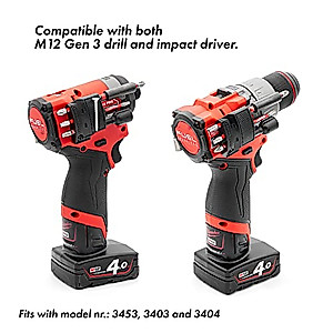 𝗠𝟭𝟮 𝗕𝗶𝘁 𝗛𝗼𝗹𝗱𝗲𝗿 𝗳𝗼𝗿 𝗠𝗶𝗹𝘄𝗮𝘂𝗸𝗲𝗲 𝗚𝗲𝗻𝟯 | Milwaukee Bit Holder for M12 Surge Impact Driver and Drill | Magnetic Bit Holder for M12 | Milwaukee Tool Accessories