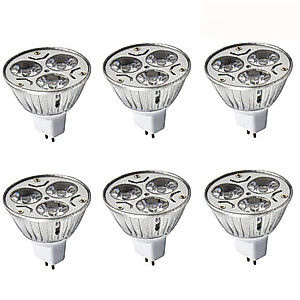MR16 3W LED Bulbs MR16 3W 12V Warm White 2700K Not Dimmable 60 Degree Beam Angle LED Spotlight Bulbs for Landscape Recessed Lighting,35W Halogen Bulbs Equivalent,6 Pack