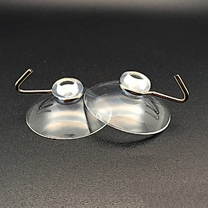 Baglaum Suction Sucker Window Hooks Clear Wire Hook 32MM (Pack of 20)