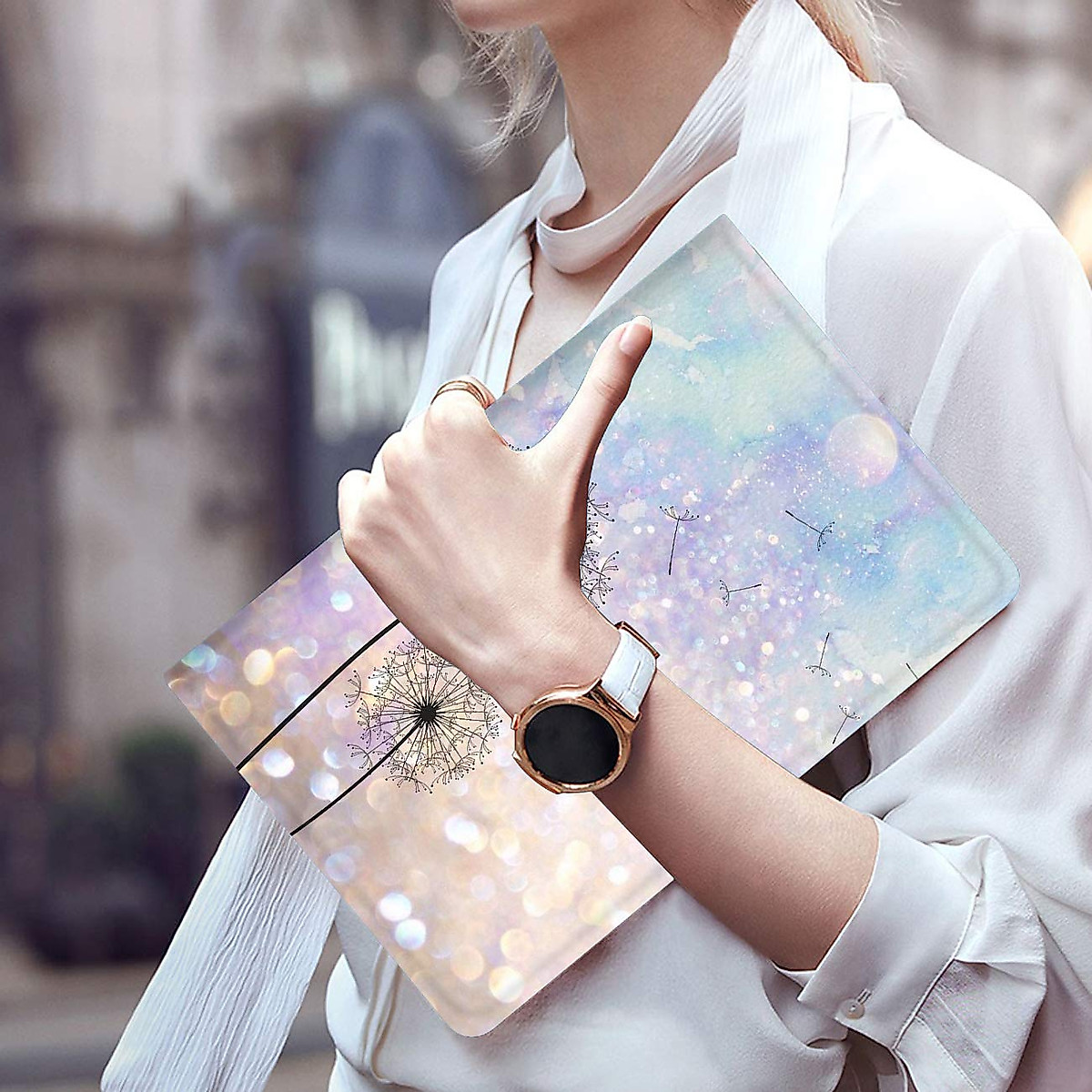 Case for All Amazon Kindle Fire 7 Tablet (9th/7th/5th Generation, 2019/2017/2015 Version), Multi-Angle Anti Slide Folio Stand Smart Cover for Amazon Kindle Fire 7 inch- Dandelion Floral