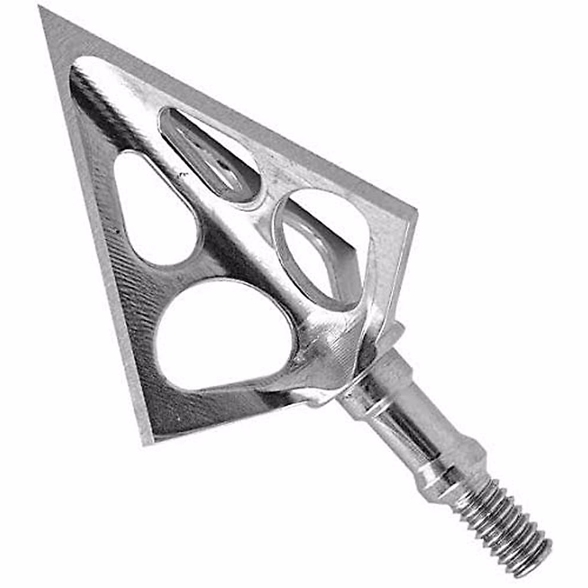 Muzzy One 100 Grain Machined Stainless Steel Ferrule 3-Blade Archery Broadhead, 3-Pack, Silver, 046" (283)