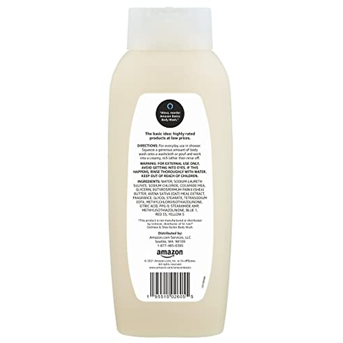 Amazon Basics Shea Butter & Oatmeal Body Wash, 24 Fl Oz