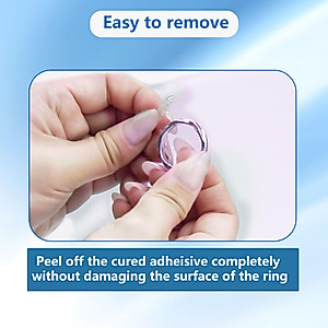 Innovative Ring Size Adjuster Adhesive with UV Light- Adjusts Any Ring Size, Easy Application & Removal, Ring Size Adjuster for Loose Ring, Ring Adjuster Glue, Ring Sizer, Ring Guards