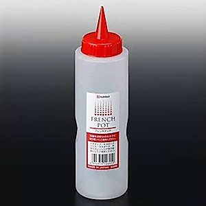 JapanBargain 3270x4, Set of 4 Squeeze Bottles Japanese Squirt Condiment Bottles Ketchup Bottle 11 ounce Made in Japan, Red