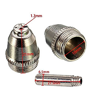 Marketty SG-55 AG-60 WSD-60 Plasma Cutter Torch Consumables Kit Nozzles Consumables Kit Tips 40/50 / 60 Amp,Electrode Nozzles for AG-60/SG55/WSD60,30 PCS