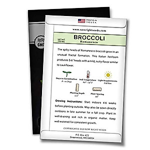 Sow Right Seeds - Broccoli Seed Collection for Planting - Individual Packets Broccoli Di Ciccio, Romanesco, and Waltham 29 Non-GMO Heirloom Seeds to Plant an Outdoor Home Vegetable Garden