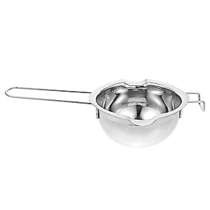 Hemoton Stainless Steel Double Boiler Pot Melting Pot Chocolate Melt Bowls Baking Pan for Butter Candy Cheese Candle Soap Making