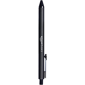 Amazon Basics Retractable Ballpoint Pen - Black, 1.2mm, 12-Pack