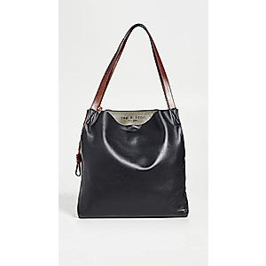 rag & bone Women's Passenger Tote, Black/Olive Night, One Size