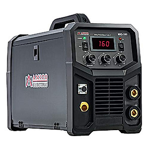 MIG-160, 3-in-1 Combo 160-Amp MIG/Lift-TIG/Stick Arc DC Inverter Welder Welding, Compatible Spool Gun Welding Aluminum: SPG15180