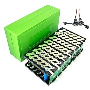 13S 6P 48V Electric Bike Lithium Battery Case with 20A Balance BMS Including Holder Nickel For E-Soccter Battery 48V Use DIY Battery Storage Box in Series Plastic Batteries Case for 18650 Battery