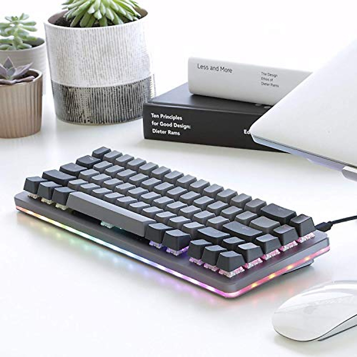 DROP ALT Mechanical Keyboard — 65% (67 Key) Gaming Keyboard, Hot-Swap Switches, Programmable Macros, RGB LED Backlighting, USB-C, Doubleshot PBT, Aluminum Frame (Cherry MX Brown RGB, Gray)