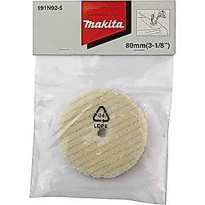Makita 191N92-5 3" Hook and Loop Short-Haired Wool Cutting Pad