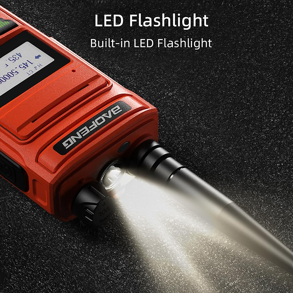 BAOFENG P15UV 5W Dual Band Waterproof Two Way Radio Long Range Walkie Talkie for Adults, with Earphone and Type-C Charger