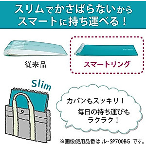 Kokuyo Campus Smart Ring Binder, Up to 25 Sheets, B5, 26 Holes, Japan Import, Transparent (RU-SP700T)