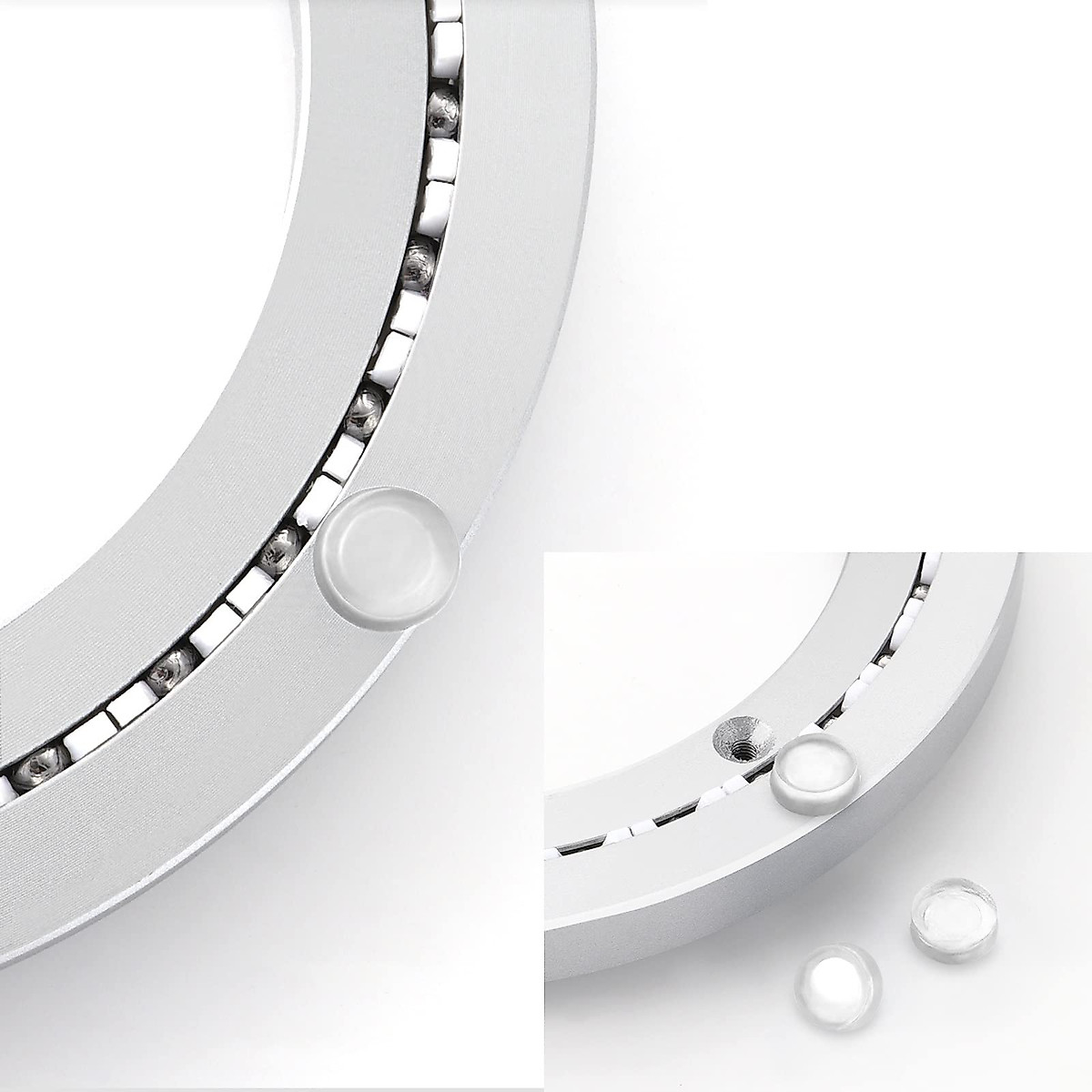 Swivel Turntable, Aluminium Alloy Turntable Bearing, Lazy Susan Heavy Duty Rotating Bearing Turntable Round Dining Table Smooth Swivel Plate Dining Table, Ball Bearing Aluminium Alloy Swivel Turntable