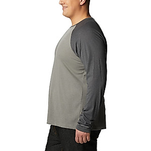 Columbia Men's Thistletown Hills Raglan Tee, City Grey Heather/Shark Heather, Medium