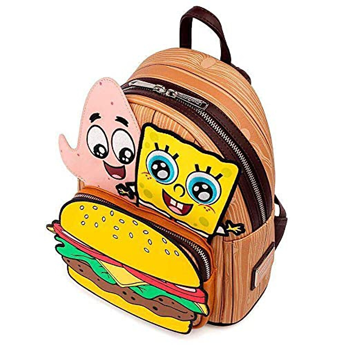 Loungefly Spongebob Squarepants Krabby Patty Group Womens Double Strap Shoulder Bag Purse
