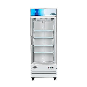 KoolMore MDF-1GD-23C-WH 31 in. Commercial One Glass Door Display Upright Freezer Merchandiser in White 23 Cu. Ft