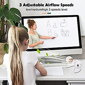 Genround Changeable Neck Fan, Portable Hanging Neck Fan Neck Air Conditioner Pocket Sized Hands Free With Display for GYM Camping Hiking Outdoor Travel