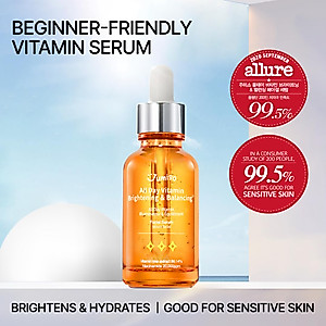 JUMISO All Day Vitamin Serum, Brightening & Balancing Facial Serum 30ml, 1.01 fl oz, 86.14% of Vitamin Tree Extract, 20,000ppm of Niacinamide