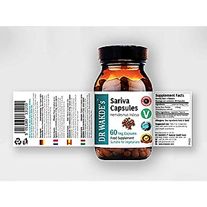 DR WAKDE'S Sariva Capsules (Anantomoola | Hemidesmus indicus) | 60 Veg Caps | Ayurvedic Supplement | Vegan | 100% Herbal | Quantity Discounts | Same Day Dispatch