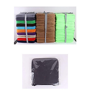 Garneck Round Chairs Seat Cushion Sponge Stool Pad Chairs Cover Slipcover with Rope Ties for 0ffice Home School Restaurant 38CM (Purple)