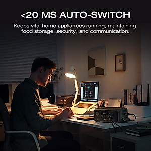 EF ECOFLOW Solar Generator RIVER 3 with 45W Solar Panel, 245Wh Portable Power Station LiFePO4 Battery, 300W Up to 600W AC Output, <20 MS UPS, 1Hr Fast Charging Power Station for Outdoor/Camping/RVs