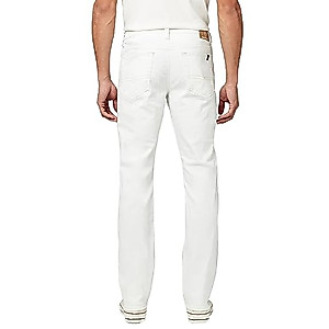 Buffalo David Bitton Men's Straight Six Jeans, Pure White, 40W x 32L