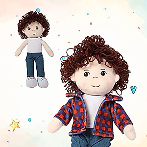 Linzy Toys, 14'' Ethnic Soft Plush Rag Doll, Embroidered FACE, Educational Doll, Muñecos de trapo para niño oh niña (81000)