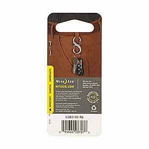 Nite Ize LSB3-01-R6 S-Biner SlideLock Dual Locking Carabiner, Size #3, Stainless