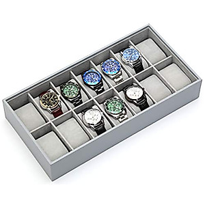 Magic Stackable Trays Closet Dresser Drawer Organizer for Accessories, Gadgets & Cosmetics, Storage Display Showcase Holder Box, Set of 2