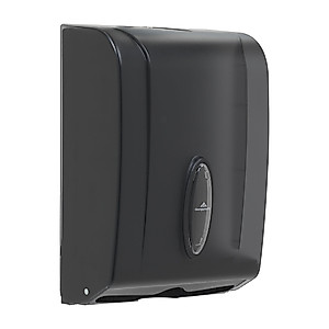 C-Fold/Multi-Fold Paper Towel Dispenser by GP PRO (Georgia-Pacific), Translucent Smoke, 56650/01, 11.00" W x 5.25" D x 15.40" H, Black